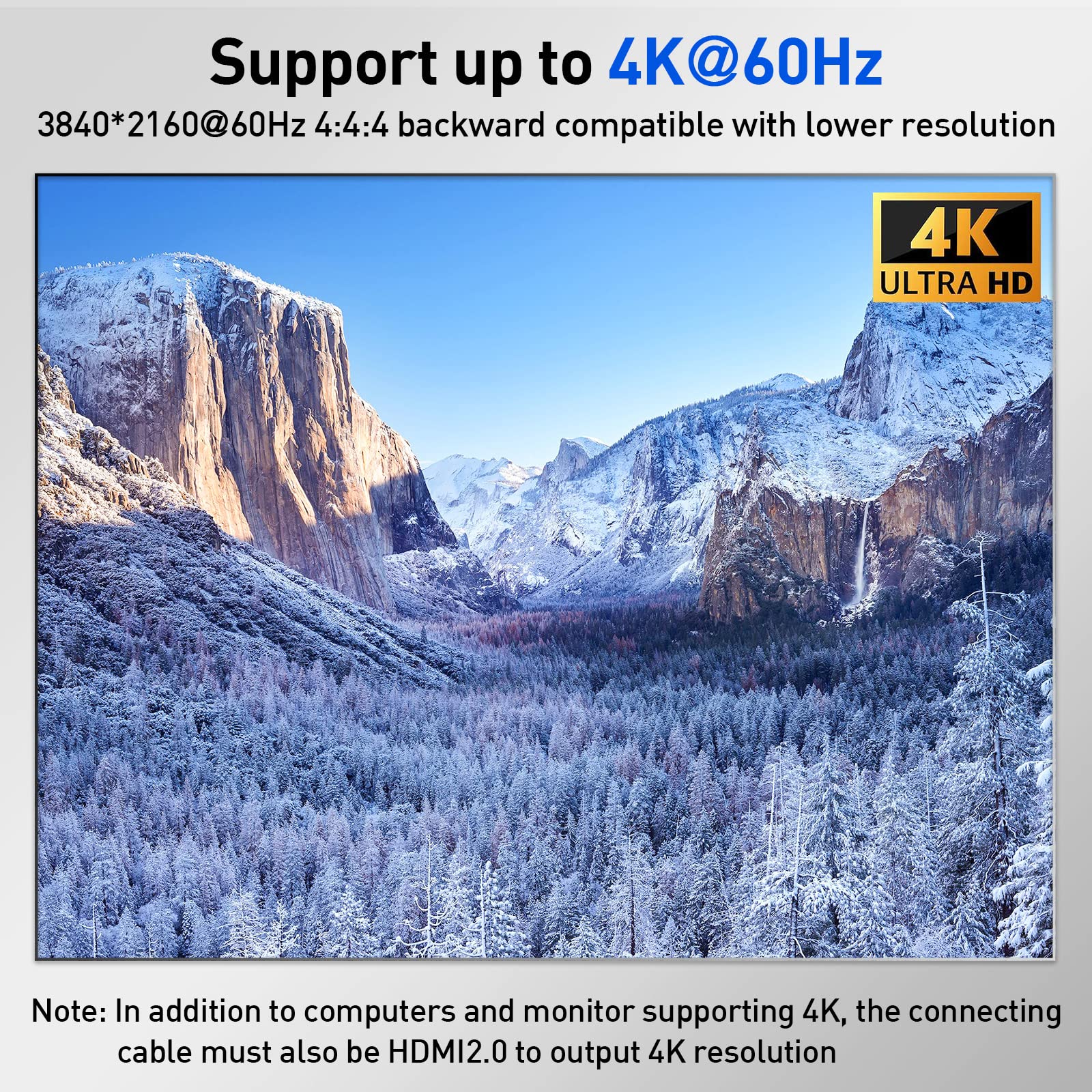 USB 3.0 KVM Switch HDMI 4 Port Support 4K@60Hz 2K@120Hz RGB 4:4:4 Simulation EDID, HDMI USB Switch for 4 Computers Share 1 Monitor and 4 USB 3.0 Ports with Controller, Power Adapter and KVM Cables