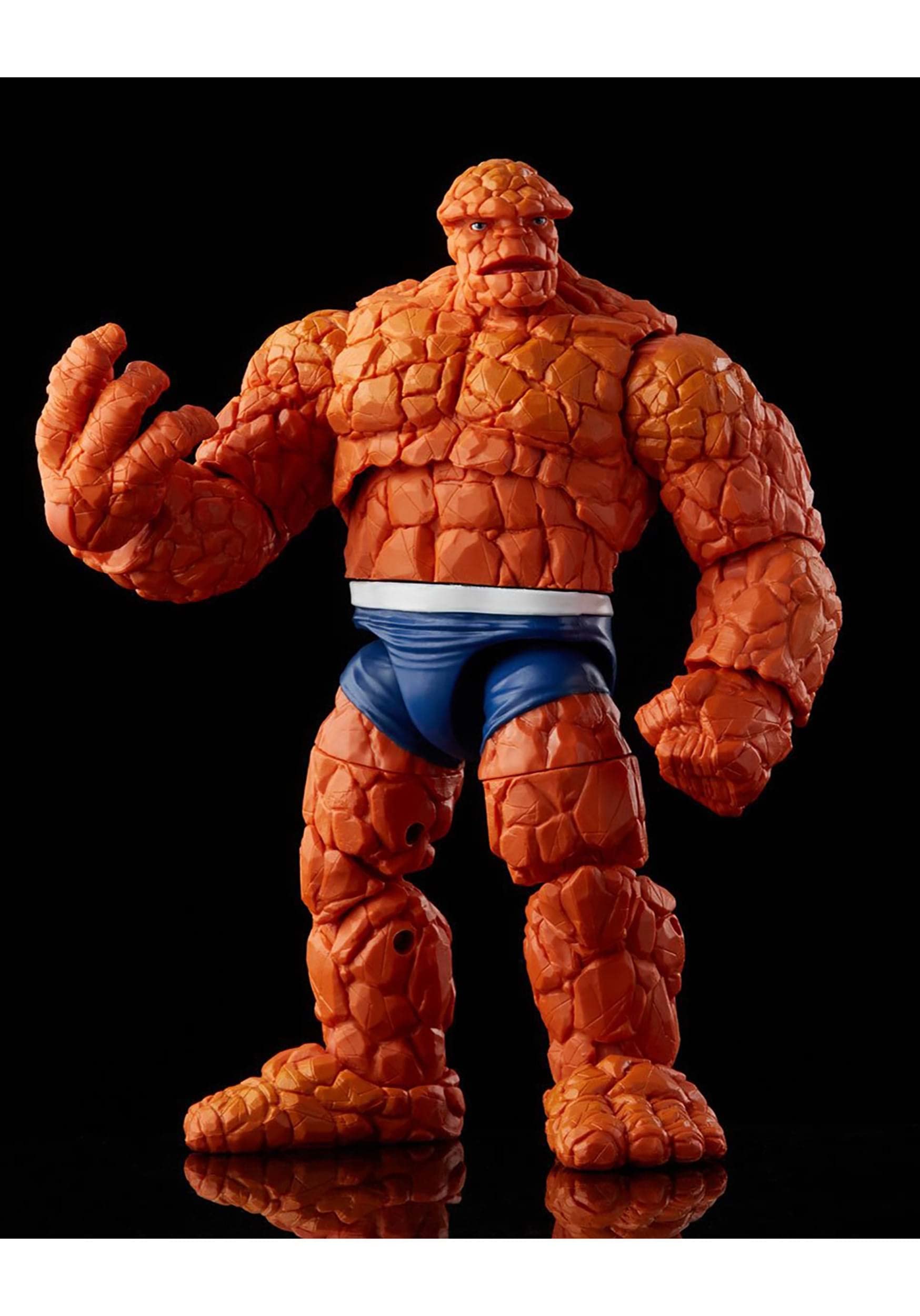 Marvel Hasbro Legends Series Retro Fantastic Four Thing 6-inch Action Figure Toy, Includes 3 Accessory