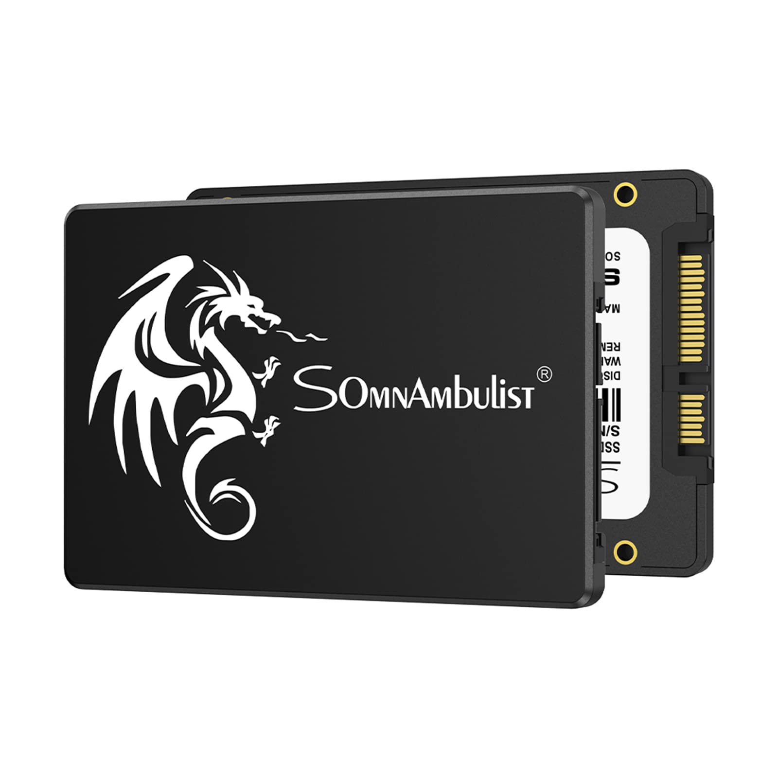 Somnambulist SSD 480GB SATA III 6Gb/s 2.5″ 7mm(0.28″) Internal Solid State Drive Read Speed Up to 550Mb/s for Laptop and Pc H650 SSD (480GB Black Dragon)