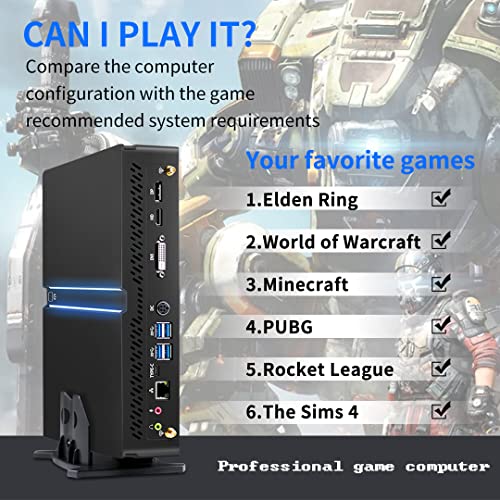 msecore Mini Gaming PC, Core i9-9900KF 8 Cores Max 5.0GHz, RTX2060 6G Graphics Card, 64G RAM 2T NVME SSD Desktop Computer, 8K, Triple Display, WiFi 6E Bluetooth 5.3, Windows 11 Pro