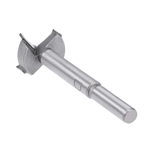 uxcell Forstner Drill Bits 24mm, Tungsten Carbide Wood Hole Saw Auger Opener, Woodworking Hinge Hole Drilling Boring Bit Cutter (Gray)