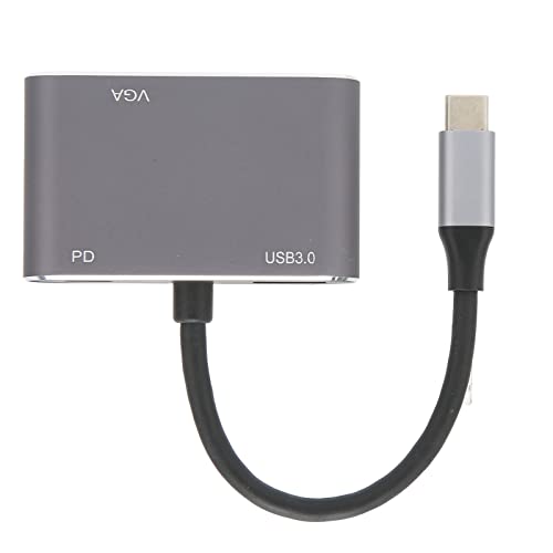 USB Hub, 4 in 1 Adapter High Definition Silver 5 Gbps Easy to Use Metal for Laptops for Keyboard for Mouse for Phones