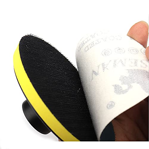 SI FANG 2 Pack 4 Inch Hook and Loop Backing Pads with M10 Thread Drill Adapter, Sanding Discs Polishing Pad Rubber Backing Plates for Angle Grinder, Drill Buffer Polisher Attachment (12000RPM)