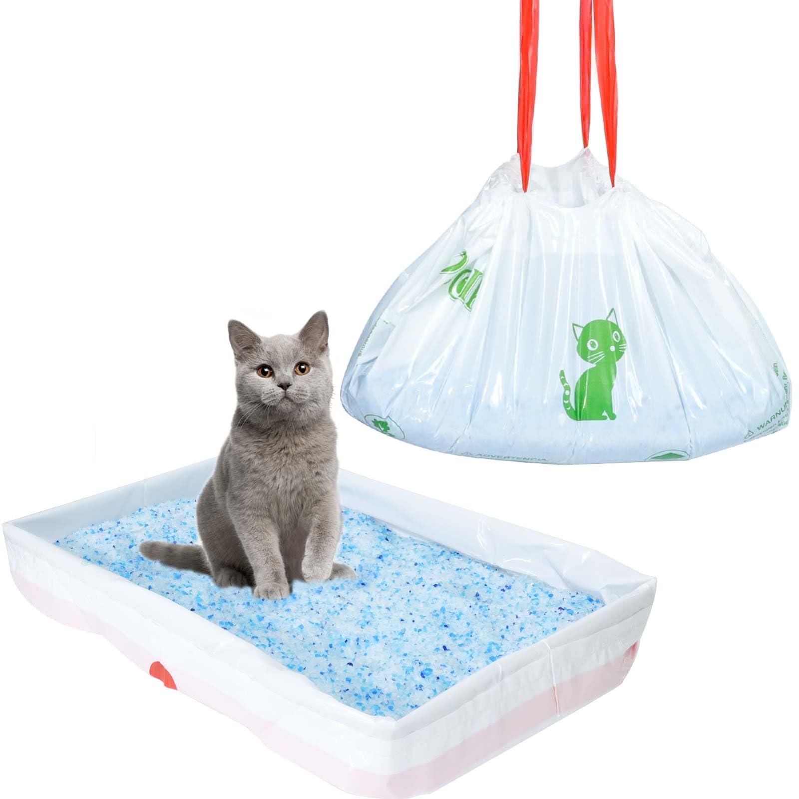 Litter Box Liners Compatible with PetSafe ScoopFree Reusable Tray Refills, 20 Counts Cat Litter Tray Liners