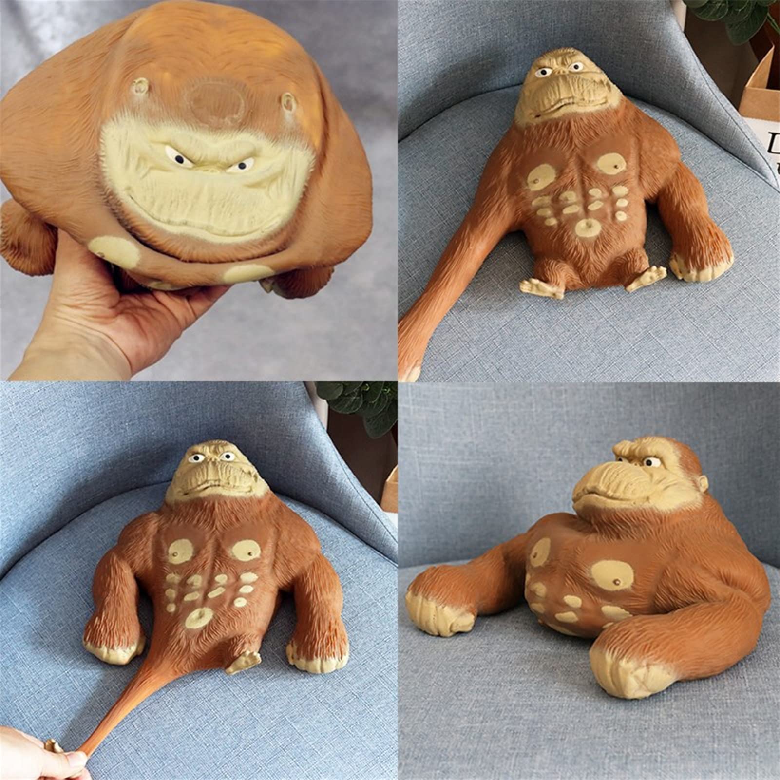 piwimage Elastic Toy,Innovation Transformable Orangutan Toy,Gorilla King Kong Toys,Novelty Unzip Gorilla Figure,Jungle Animal