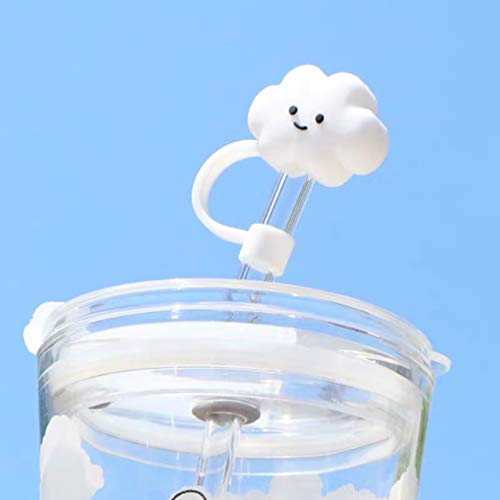 VALICLUD Drinking Cap Cute Silicone Straw Plug 1pc Cloud Straw Dust Plug White Aldult Plug Cover Straw Covers Cap Silicone Drinking Straws