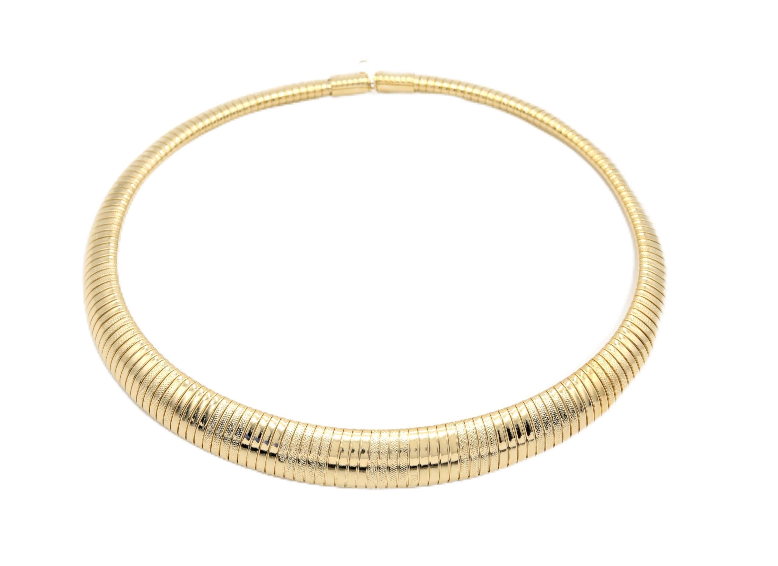 Marshal Metal Fashion Necklace 18K Gold Plated Brass Omega Choker Necklace (NK154G(15mm))