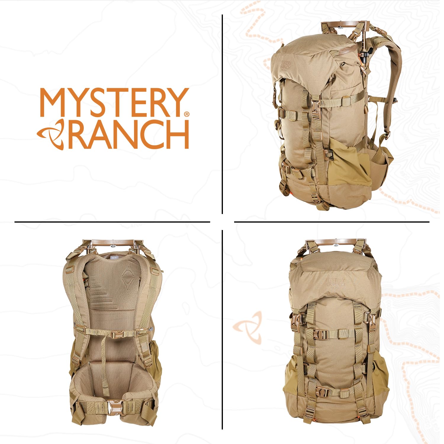 Mystery Ranch Women's Pop Up 40 Hunting Backpack, Weatherproof, Daypack for Travel, Hiking, Outdoors, Camping, 40L, S, Coyote