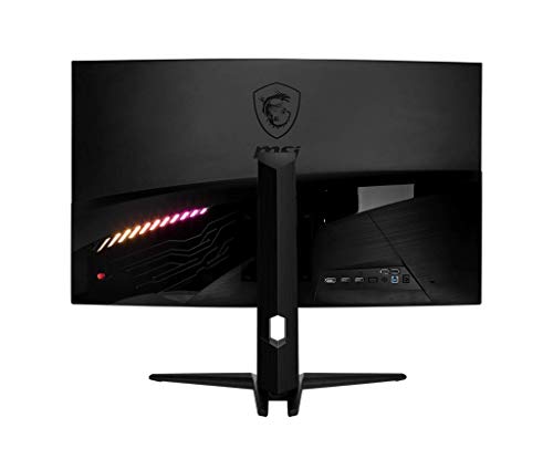 MSI 32"" Full HD RGB LED Non-Glare Super Narrow Bezel 1ms HDR Ready 2560 x 1440 165Hz Refresh Rate Free Sync Height Adjustable Curved Gaming Monitor (Optix MAG322CQR), Black