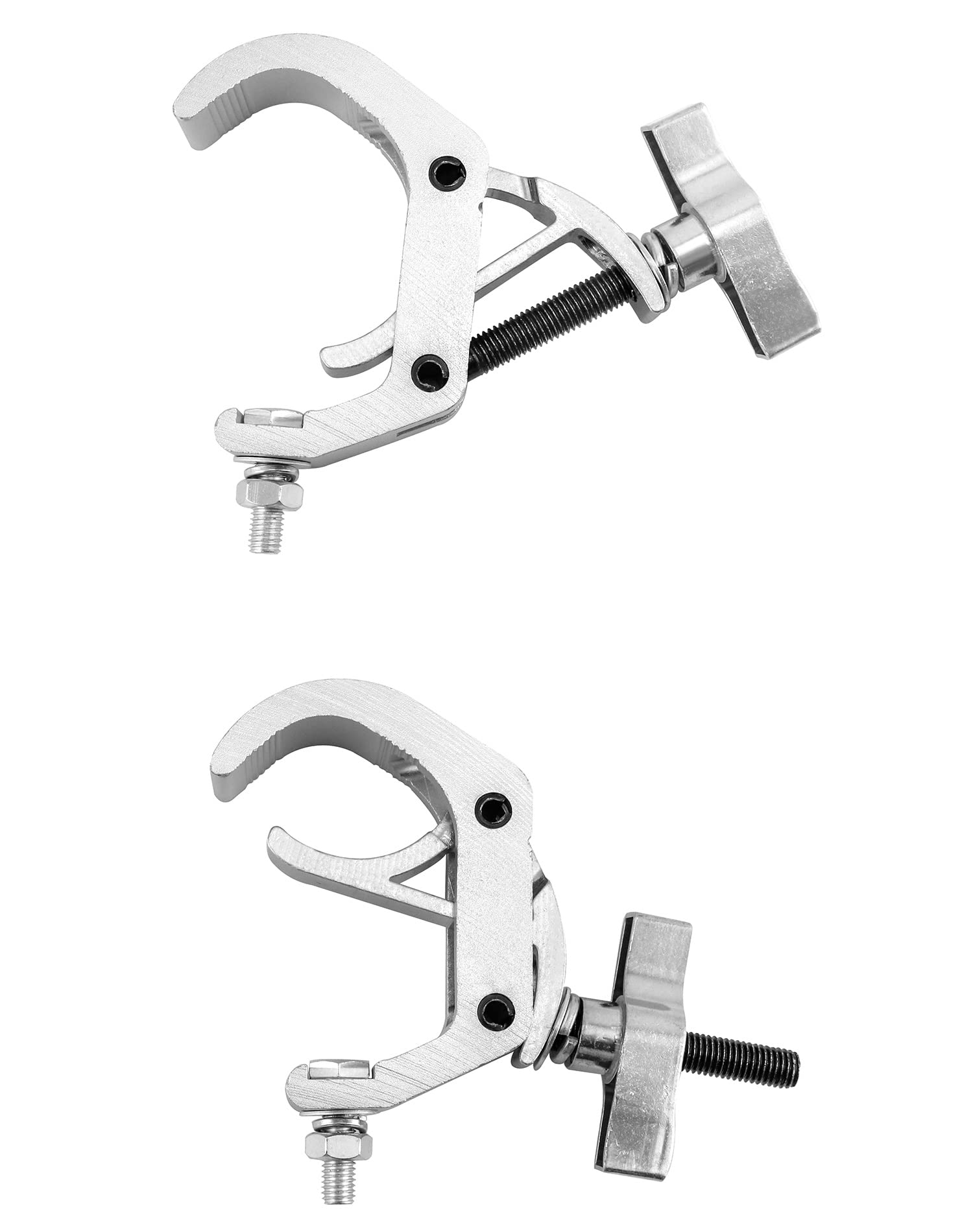 QWORK Truss Clamp Stage Lights Clamp, 2 Pack Pro Truss Clamp, Heavy Duty 330-pound Professional Clamp for Moving Head Stage Lighting Fixtures, 1.57-2.36 Inch Fit 40-60 mm OD Pipe