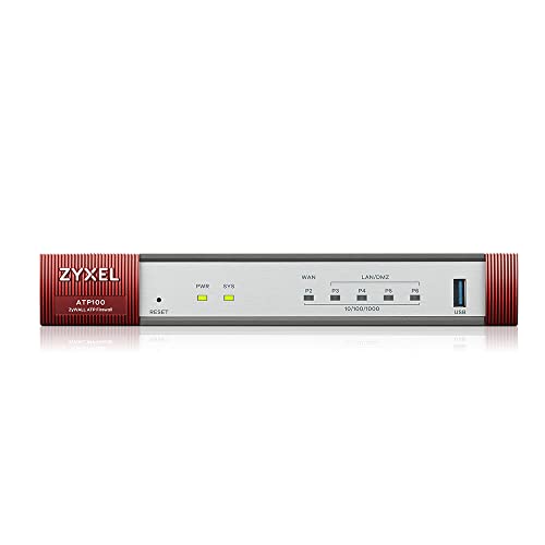 Zyxel ZyWALL 1 Gbps ATP100, Advanced Threat Protection Firewall, Next Generation Firewall Bundled with 1-Year Security License Services [ATP100]