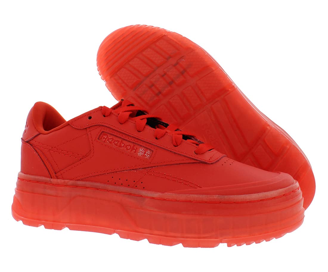 Reebok Women's Club C Double Geo Sneakers (Instinct Red/Instinct Red/Instinct Red, us_Footwear_Size_System, Adult, Women, Numeric, Medium, Numeric_8)