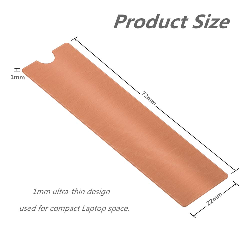 M.2 Copper Heatsinks Cooler for M.2 2280 SSD Laptop(2 Pack)
