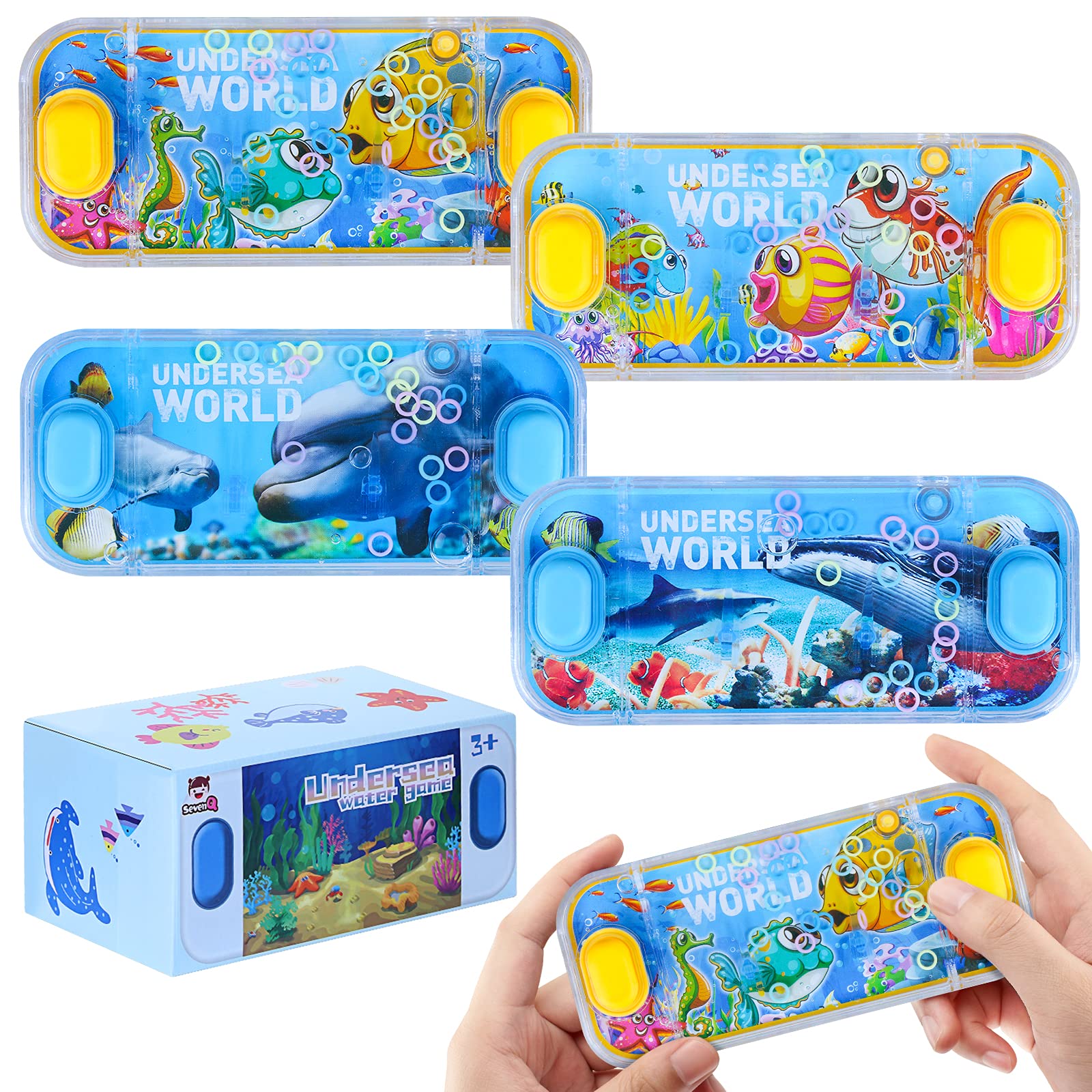 SevenQ Handheld Water Games, 20 Packs Water Toss Ring Game Aqua Toy Water Ring Game for Kids