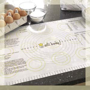 Sili Bake Silicone Pastry Mat with Measurements. Finally a Baking Mat That Actually Works. Designed in the USA. Extra Large 26β x 18β
