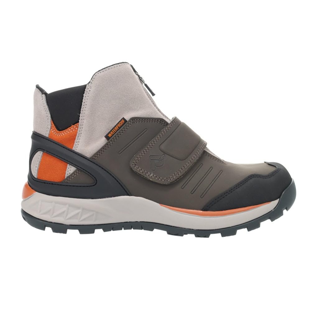 Propét Men's Valais Waterproof Hikers, Gunsmoke/Orange, 10.5 X-Wide US