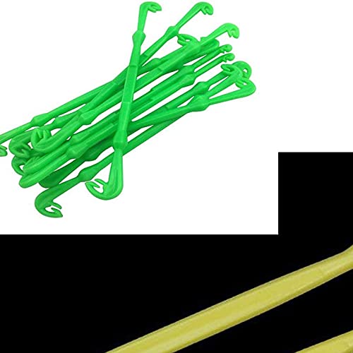 MXXiiv 4 Pcs Easy Hook Loop Tyer Disgorger Tool Fishing Unhooking Disgorger Plastic Hook Disgorger Set Tie Fast Knot Tying Tool for Fly Fishing, Yellow and Green