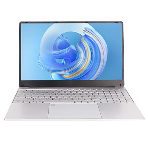 YEmirth 15.6in Laptop LPDDR4 16GB M.2 512G FHD Screen Silver Laptop Computer with Backlit Keyboard 100‑240V[B1]