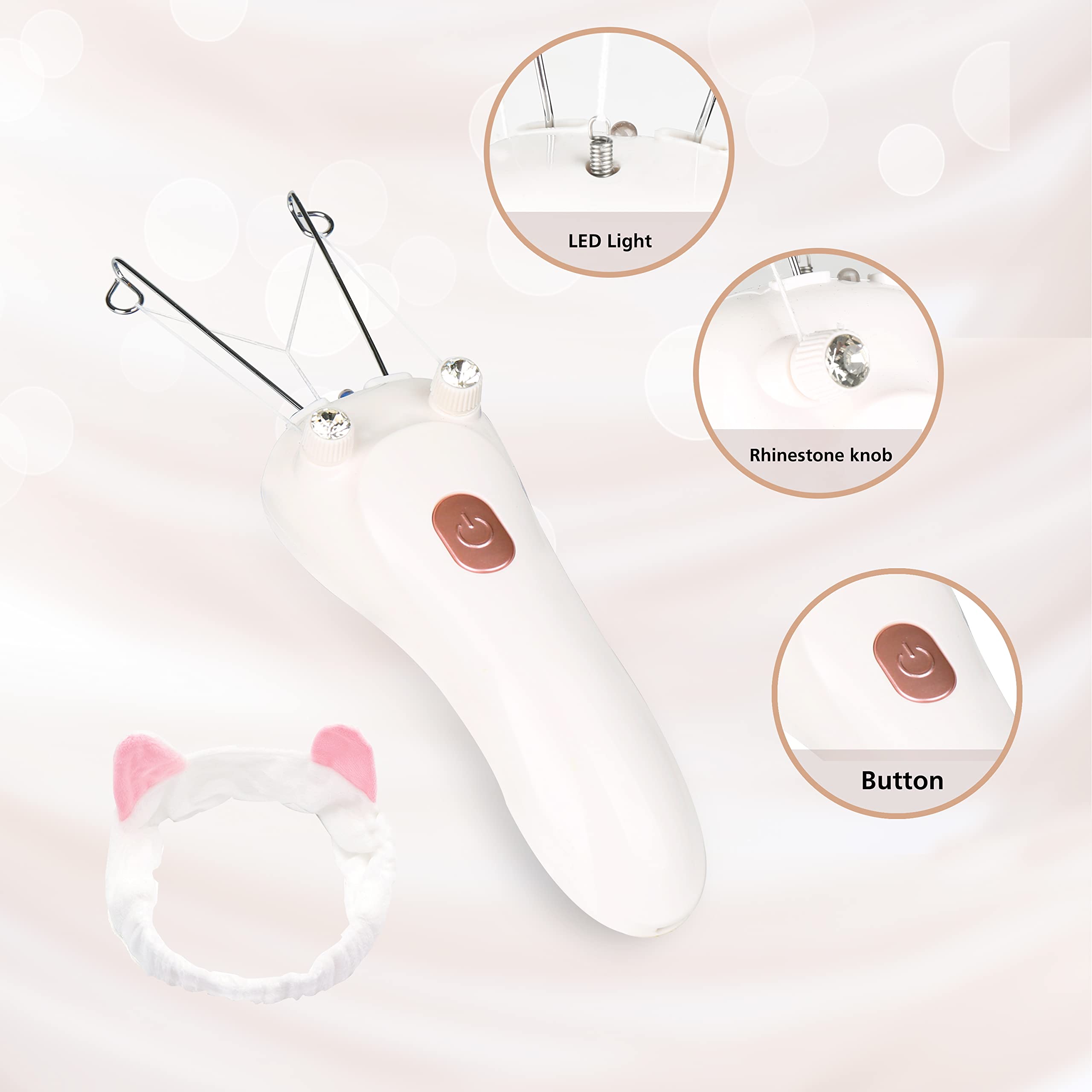 Threading Hair Removal ,Face Epilator USB Charging Threading Tool for Face Electric Threading Eyebrow Threading Machine for Women