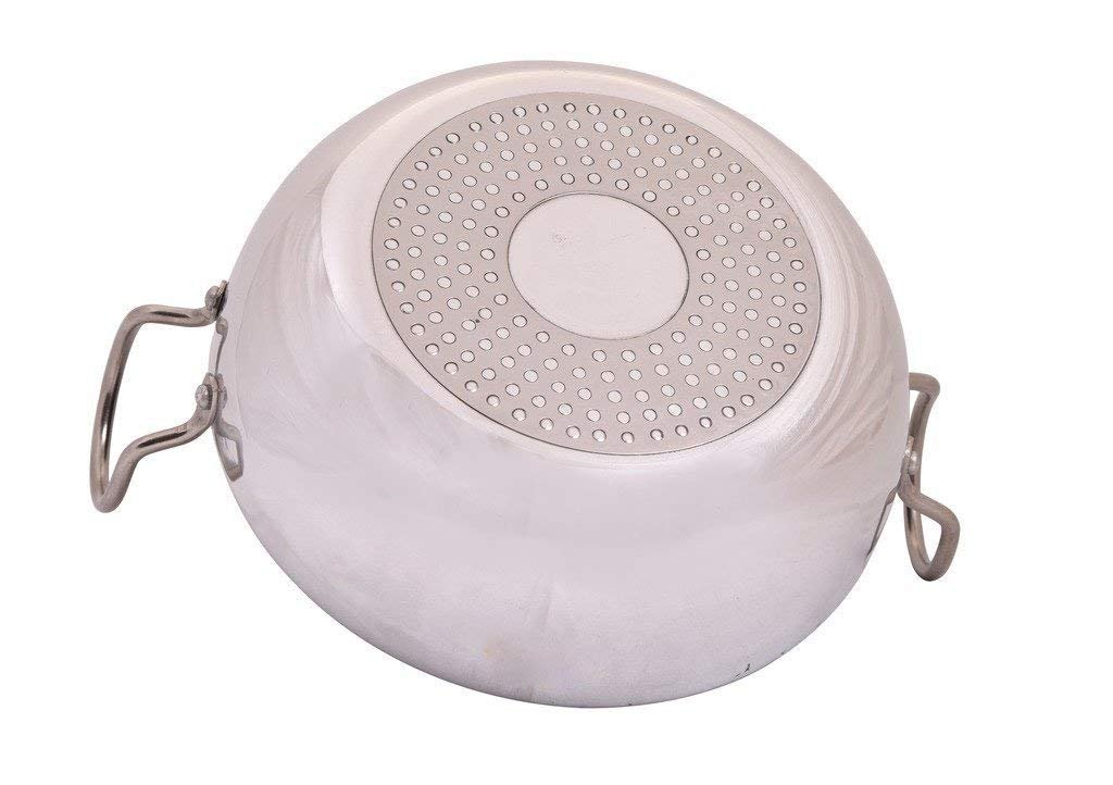 Sahishnu Online & Marketing Indian Kadai,Frying Pan,Aluminum Indian Kadai, Aluminum Kadai Size No. 13