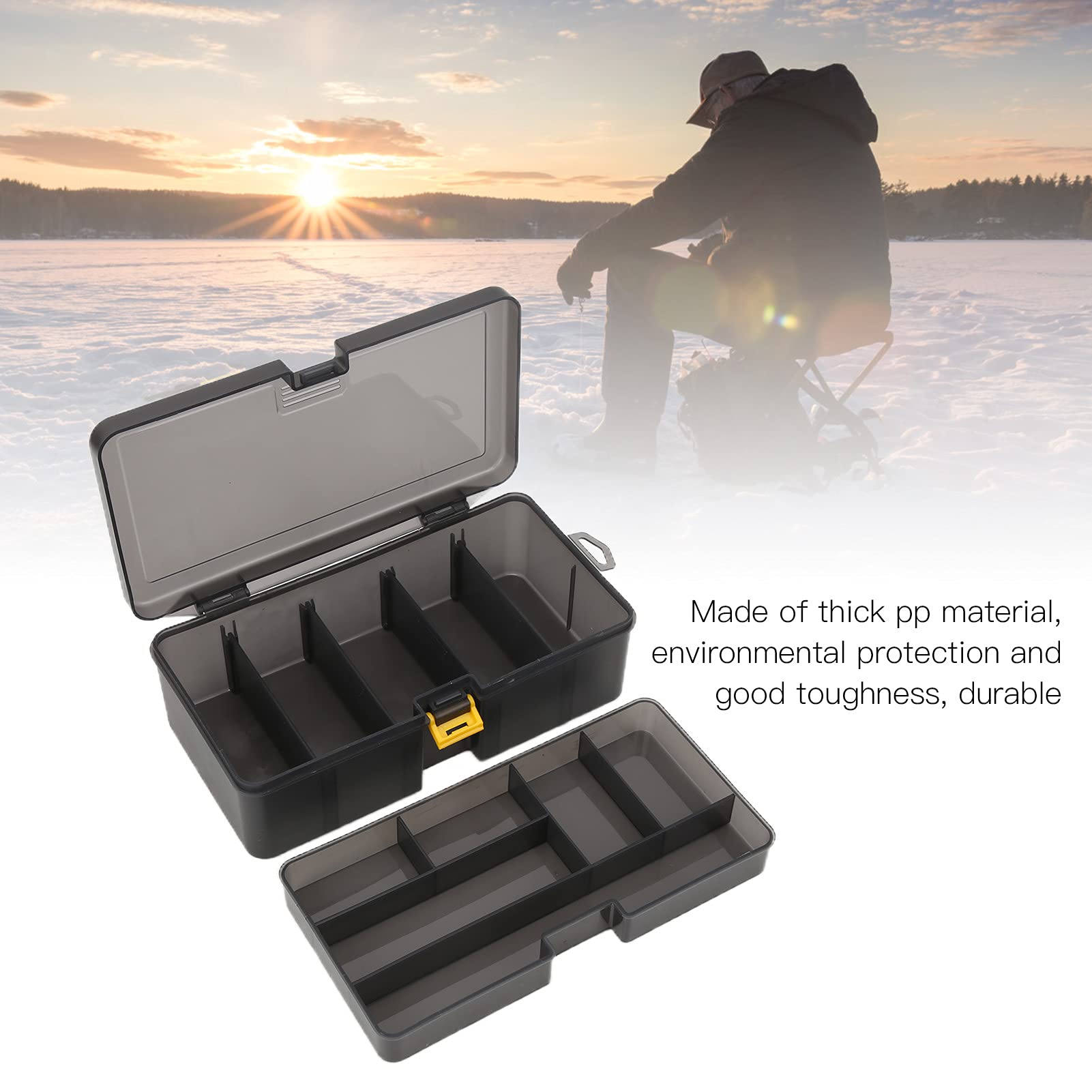 plplaaoo Lure Box, Tackle Boxes,Small Tackle Box Organizer,Double Layer Multifunctional Plastic Fishing Tackle Accessory Box for Storage and Sorting of Fishing Tackle, Easy to classify, Tackle Box
