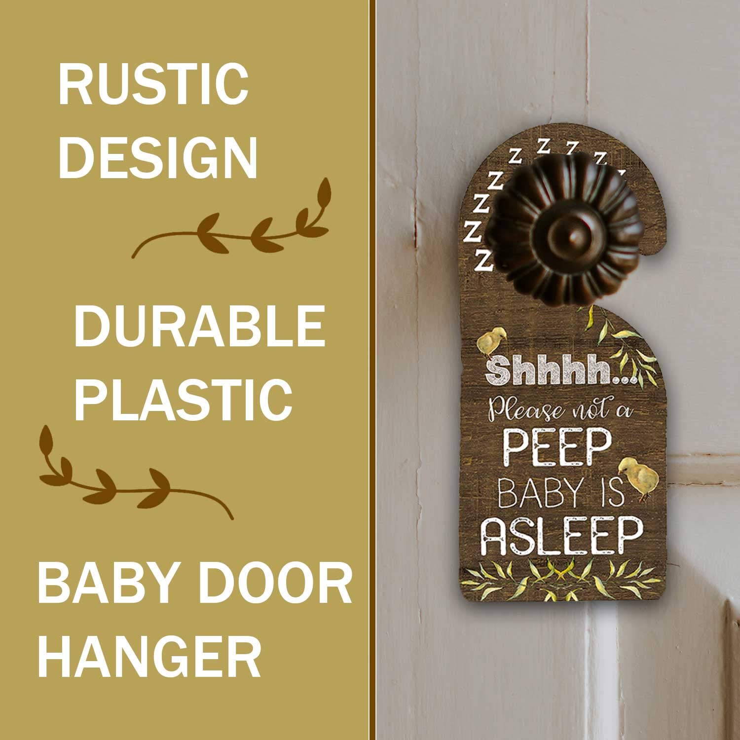 Mumsy Goose Baby Sleeping Sign - Baby is Asleep Door Knob Hanger