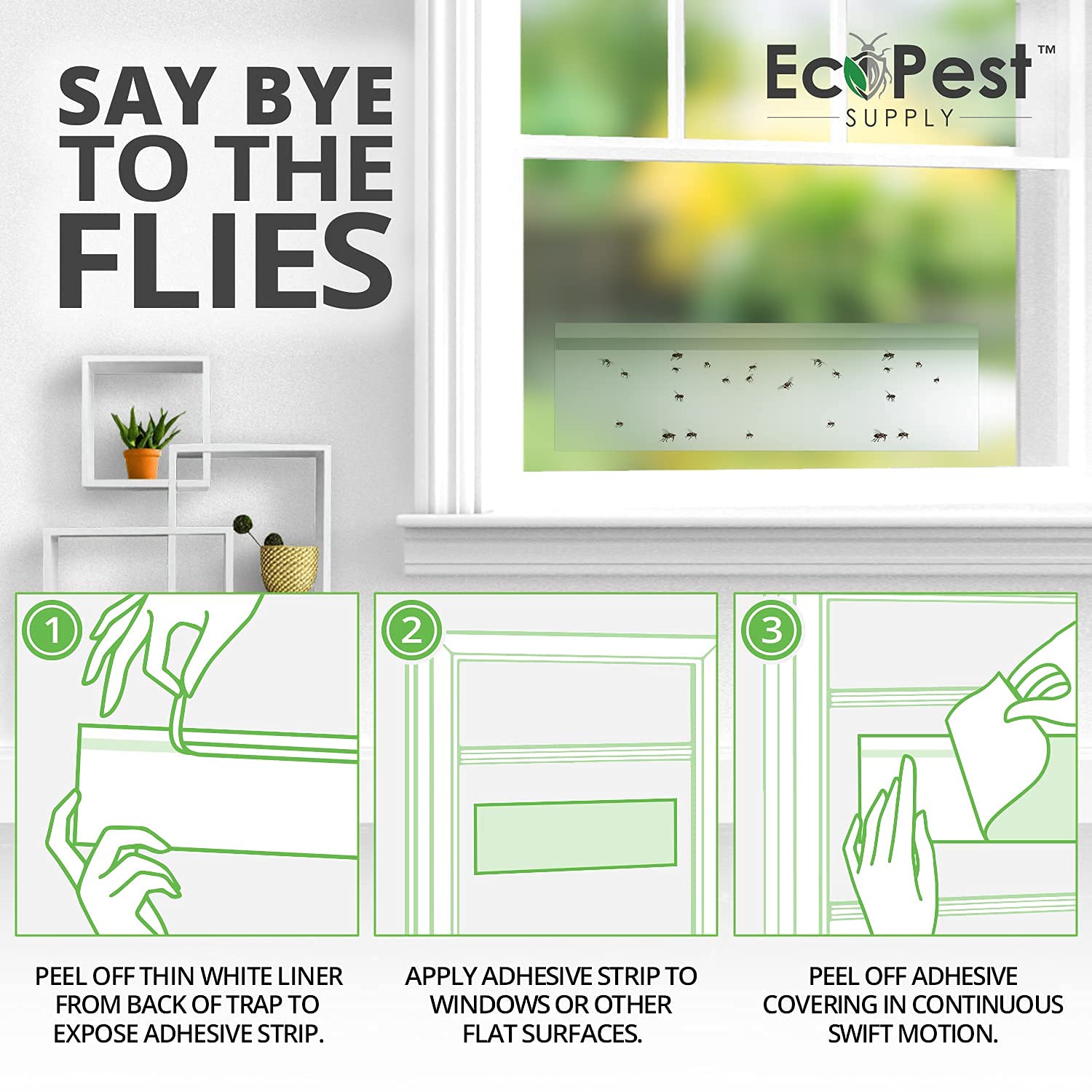 Window Fly Traps β 12 Pack | Transparent Sticky Fly Trap for Windows | Discrete, Extra Large Insect Glue Trap and Indoor Bug Catcher for House Flies and Other Flying Insects