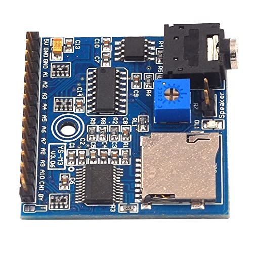 Voice Playback Module MP3 Reminder Board TF-Card Slot Adjustable Potentiometer Serial Port Expansion Board for Arduino