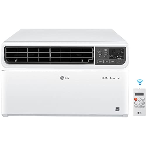LG 14,000 BTU Dual Inverter Smart Window Unit Air Conditioner, Cools 800 Sq. Ft., Quiet Operation, Up to 25% More Energy Savings, ENERGY STARĀ®, works with LG ThinQ, Amazon Alexa and Hey Google, 115V
