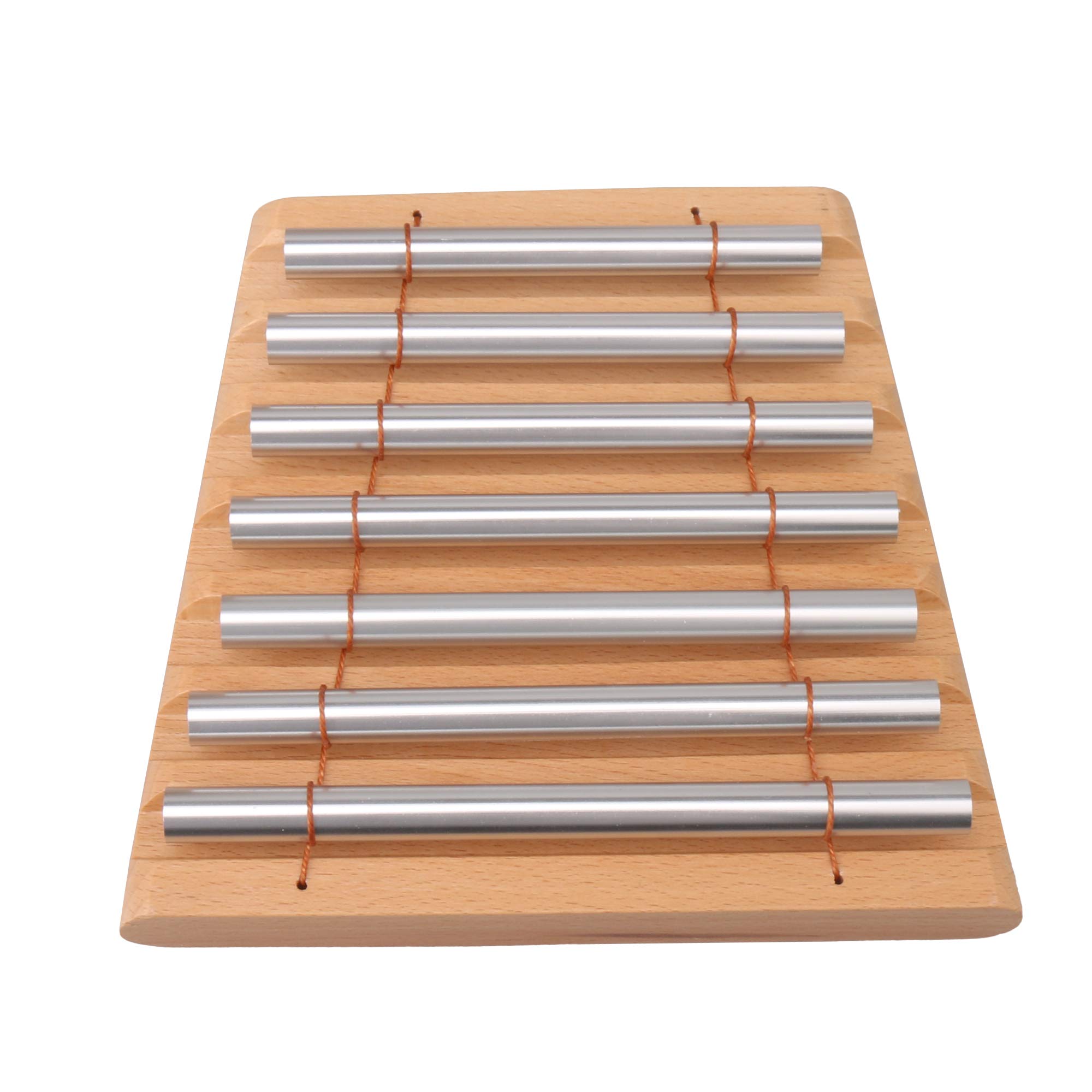 Lovermusic 7 Tone Wood Instrument Energy Chime with Mallet & 7 Tubes Wooden Collection Percussion Accessories