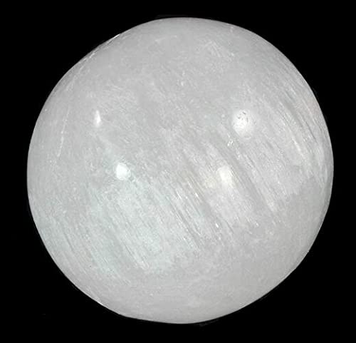 Pachamama Essentials Selenite Sphere - Crystal Ball 50-60mm - Reiki, Healing, Metaphysical, Chakra, Positive Energy, Meditation, Protection