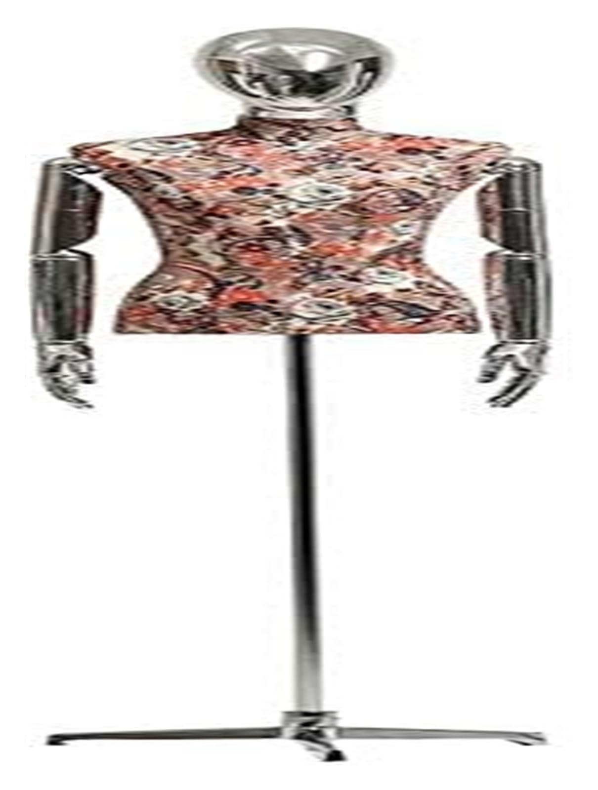 Mannequin Tailors Dummy Dress Form Female Tailors Dummy Dressmakers Dummies Display Bust Silver Plated Arm with Plastic Detachable for Apparel Jewelry Show