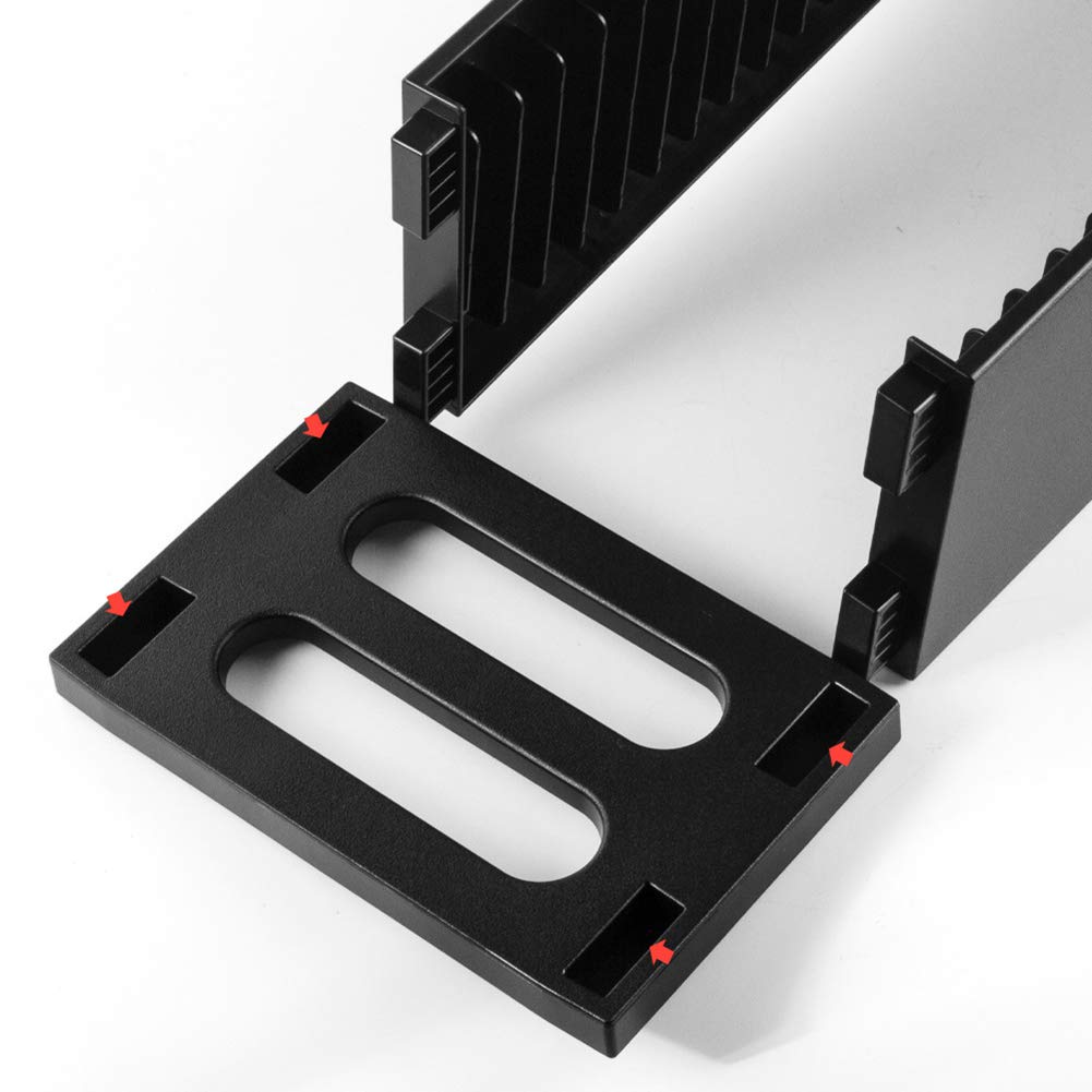 Play Station 5 4 CD Disks Card Holder Game Card Box for PS4 PS5 Game CD Case Storage Stand Holder Bracket for Playstation Video Game Holder Video Game Tower (18 CDS, Black)