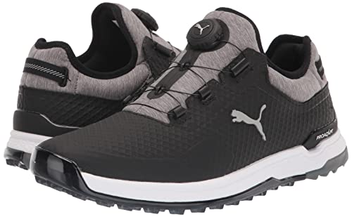 Puma Golf Men's Proadapt Alphacat Disc Golf Shoe, Puma Black/Puma Silver/Quiet Shade, 11