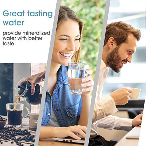 Membrane Solutions Alkaline Filter Replacement, Mineral, Antioxidant, pH + Water Filter Replacement, 10 inch Inline Quick Connect Filter for Under Sink and Reverse Osmosis System