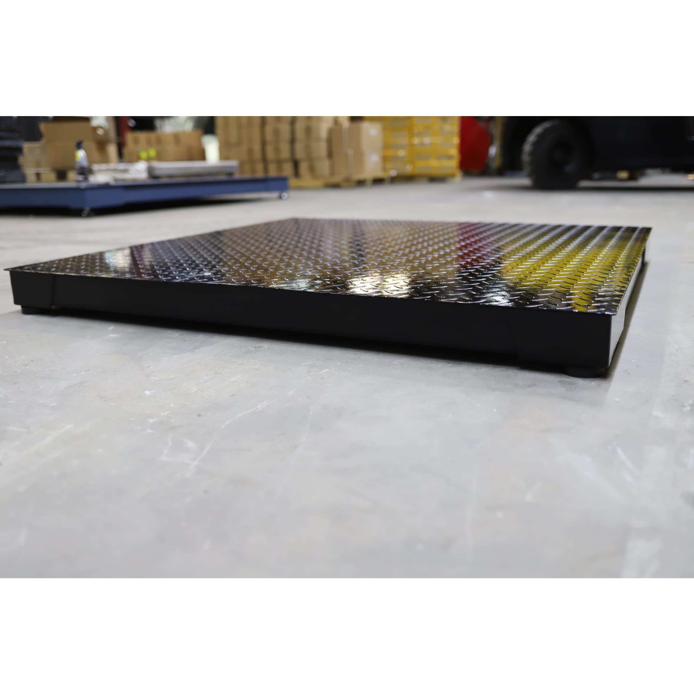 Liberty Scales Industrial Floor Scale, Accurate Digital Pallet Scales with Metal Indicator and Printer for Warehouse or Shipping Weighing, 48” x 48” (4’ x 4’) Size 5000 lbs x 1 lb Capacity