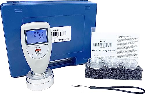 VTSYIQI Water Activity Meter Smart Food Water Activity Meter For Food Water Activity Meters Monitor With Range 0 to 1.0AW Accuracy 0.02aw LCD Digital Display