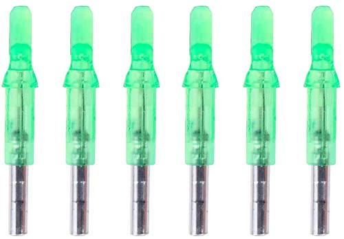 SGerste Lighted Archery LED Arrow Nocks Hunting Internal Arrow Nocks Nocks Tails Fit 6.2mm Arrow Shaft 6pcs