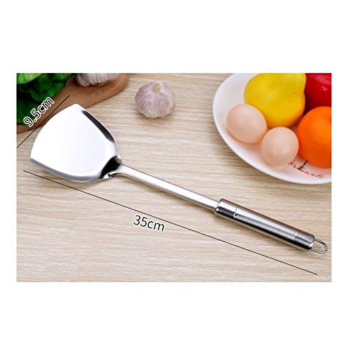 LMMDP 5pcs Stainless Steel Kitchen Utensil Set Spatula Spoon Frying Shovel Colander Noodle Spaghetti Spoon Kitchen Cooking Tools