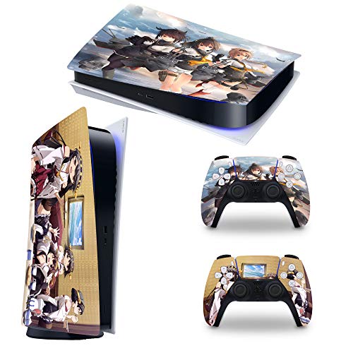 PlayStation 5 Skin Set – Lovely Girl Collection - HD Printing Vinyl Skin Cover Protective for PS5 Standard Edition Console and 2 PS5 Standard Edition Controller