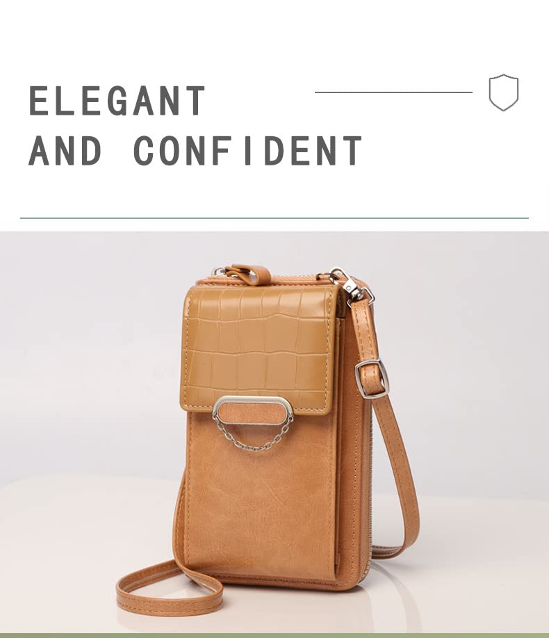 Women Crossbody Phone Bag, Small Messenger Shoulder Bag Cash Handbag Wallet Purse New in 2022 (BLACK)