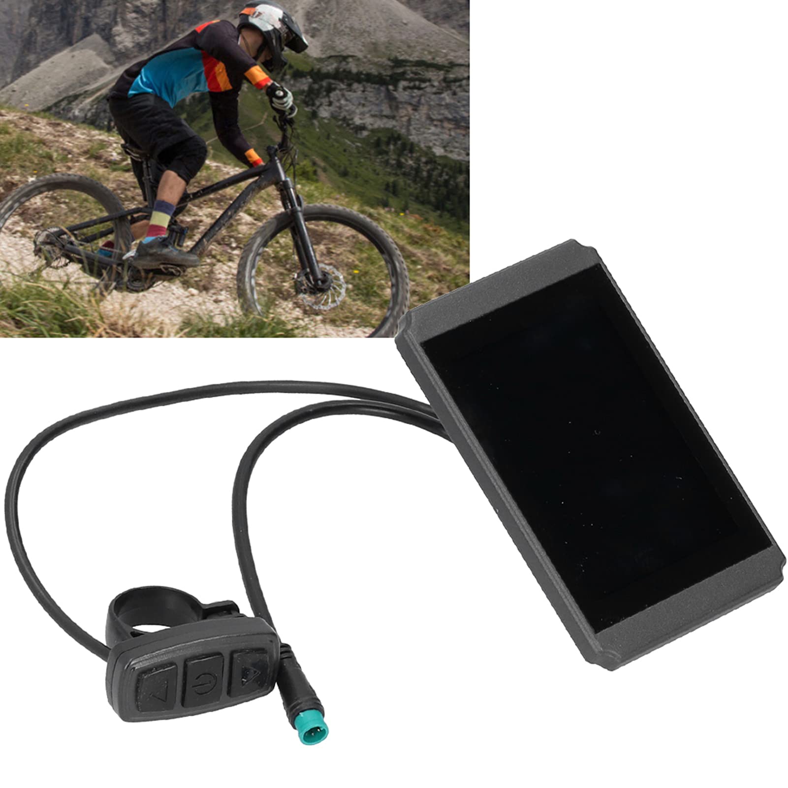 Shanrya Electric Bicycle Display Meter, Bike Conversion LCD Instrument Bike Color Display 24V 36V 48V for KT‑LCD8HU Display for KT‑LCD8HU for DIY Electric Bicycle Controller