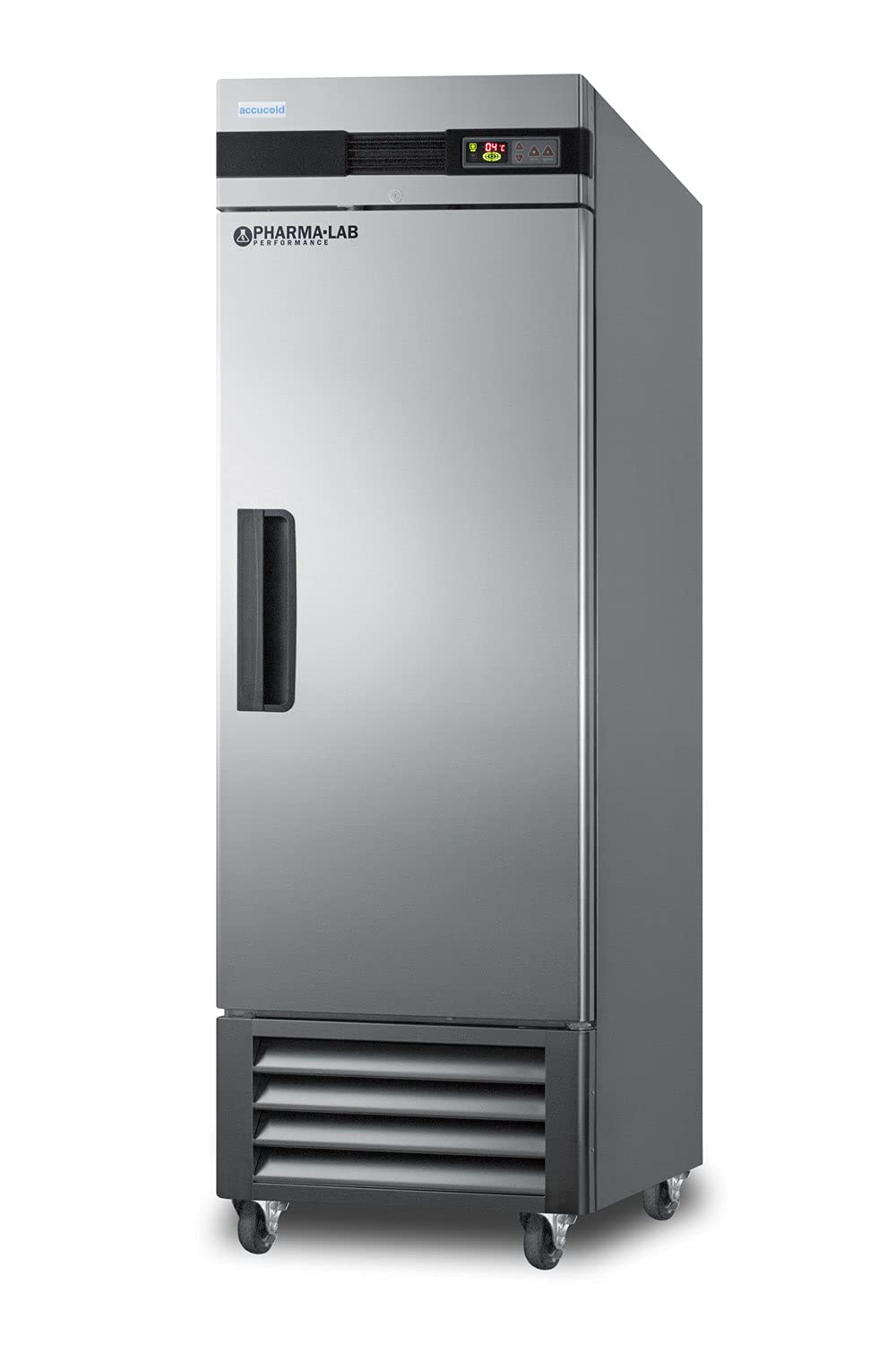 Summit Appliance ARS23ML Pharma-Vac Performance Series 23 Cu.Ft. Upright Pharmacy All-refrigerator in Stainless Steel with Automatic Defrost, Factory-installed Lock, Digital Thermostat