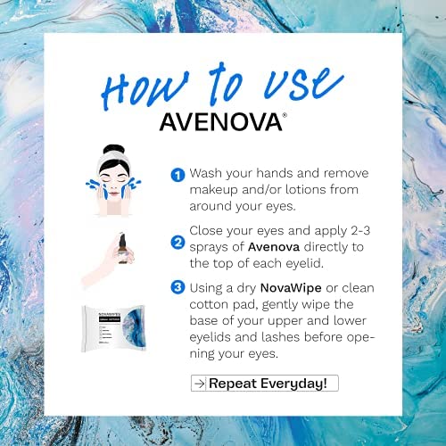 NovaWipes By Avenova β Soft, Strong, Hypoallergenic, Non-Irritating, Durable, Absorbent, Multi-Layer Dry Wipes for use when Applying Avenova Spray (30 count)