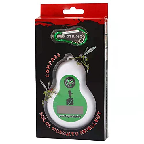 Solar Ultrasonic Outdoor Mosquito Repellent Bug Zapper Outdoor with Compass, Zapper Mosquito Can be Hung Zapper Electronic Insect Killer Design for Camping, Mountaineering, Picnic, Cycling