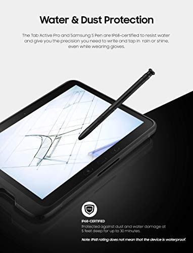 Samsung Galaxy Tab Active PRO 10.1" | 64GB & LTE (UNLOCKED) Water-Resistant Rugged Tablet, Black – SM-T547UZKAXAA (Renewed)