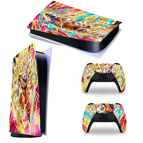 Playstation 5 Digital Edition Skin Set – Gohan - HD Printing Vinyl Skin Cover Protective for PS5 Digital Edition Console and 2 PS5 Digital Edition Controller