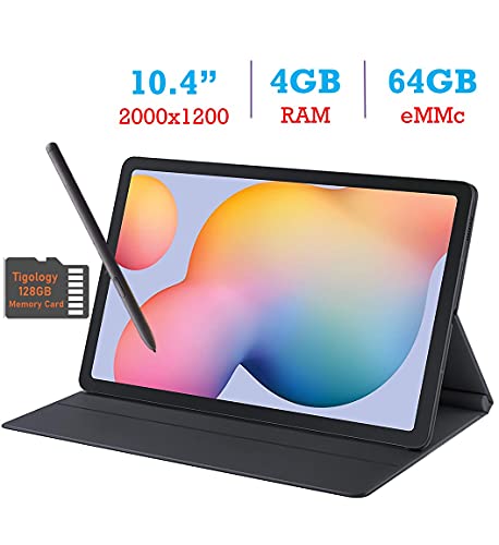 SAMSUNG Galaxy Tab S6 Lite 10.4ββ Touchscreen (2000x1200) WiFi Tablet, Octa Core Exynos 9610 CPU, 4GB RAM, 64GB SSD, Front and Rear Camera, Bluetooth, Android 10 w/S Pen, Cover & 128GB SD