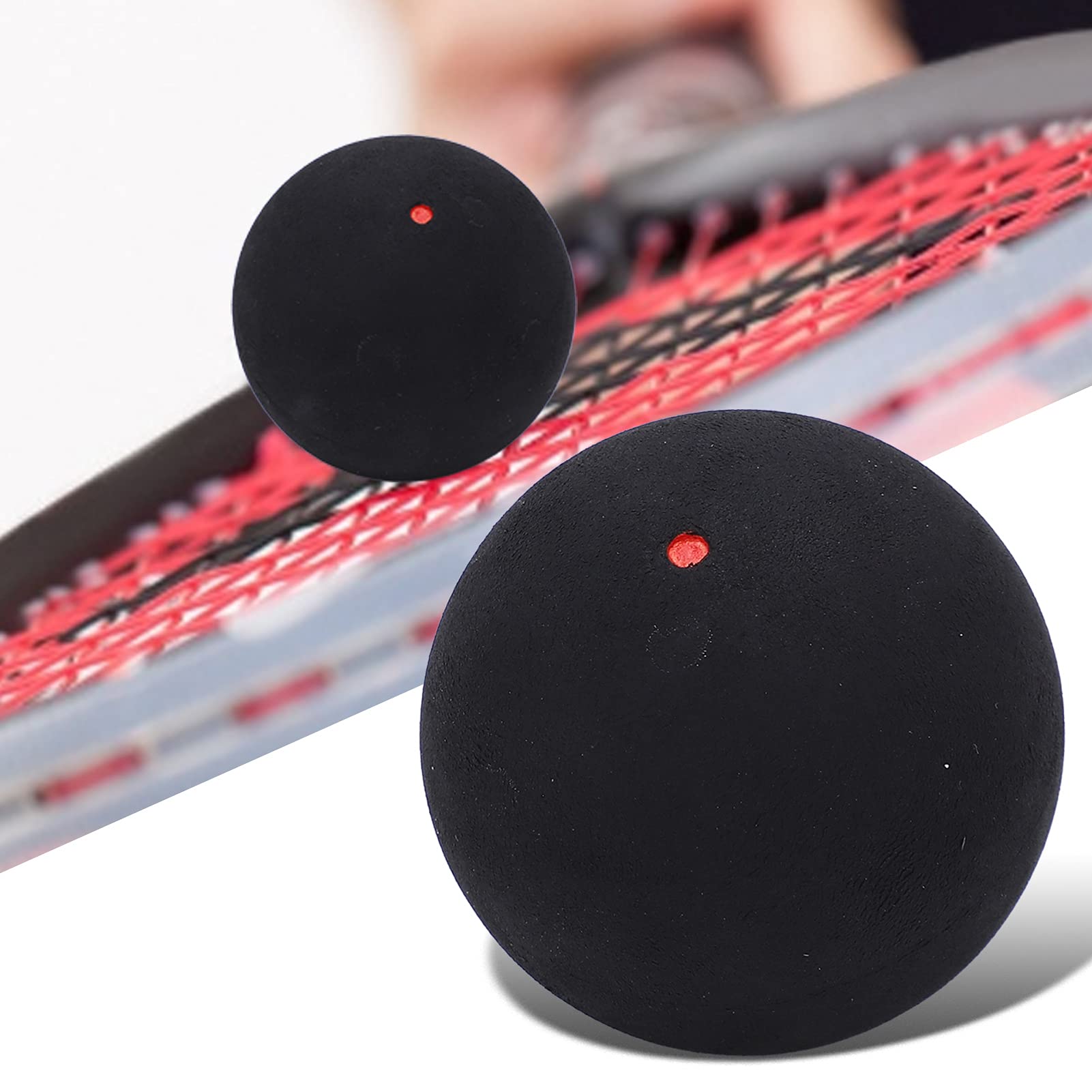 Shanrya Sports Squash Ball, Single Red Dot Trainning Squash Ball Training Practice Squash Balls High Bounce Racquetball Balls for Training, Competition(Single red dot)