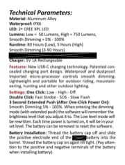 Millertech #556 - High Power Rechargeable CREE LED Headlamp 750 Lumens - 2nd Generation with USB-C Charging Cable